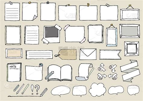 手写的框架集素材 花瓣网