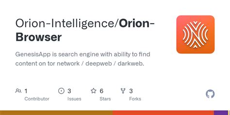 GitHub Orion Intelligence Orion Browser GenesisApp Is Search Engine With Ability To Find