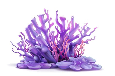 산호와 해조류가 있는 바다 바닥의 수중 장면 프리미엄 Ai 생성 벡터