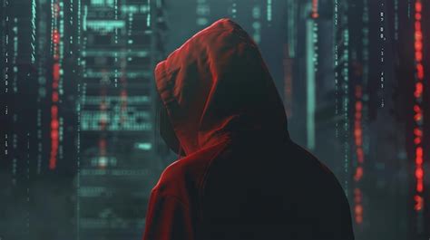 Hacker In The Digital Matrix Premium Ai Generated Image