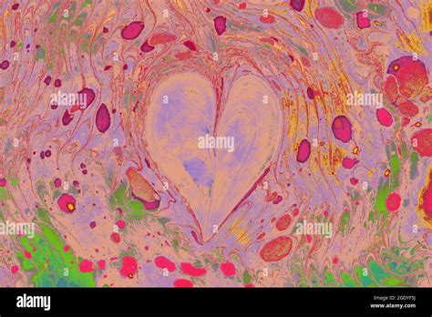 Intensive Colorful Mix Of Vibrant Colors Abstract Modern Love Concept