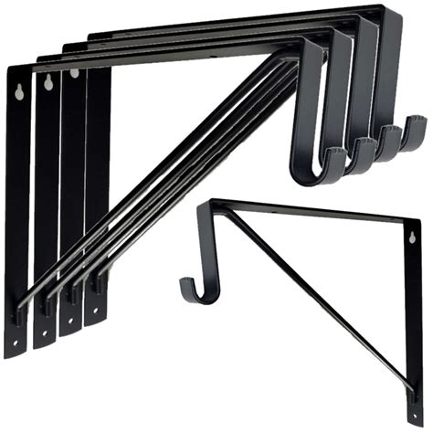Box Of 24 Matte Black Shelf And Rod Bracket For Oval Rod By Epco