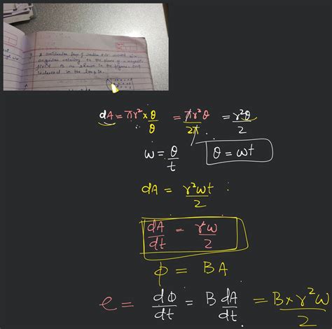 a semicircular loop of radius r is rotated with an angular velocity to pe