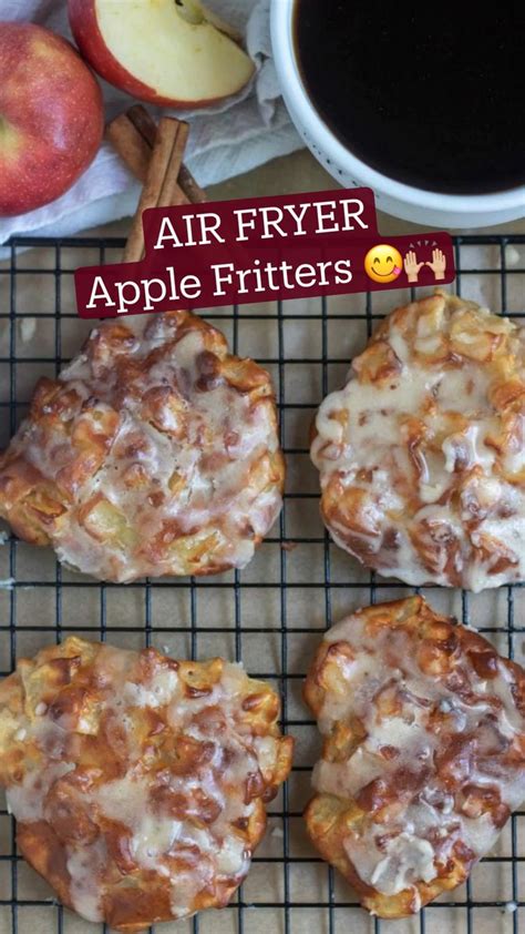 Easy Air Fryer Apple Fritters Recipe With Brown Butter Glaze