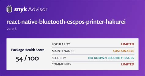 React Native Bluetooth Escpos Printer Hakurei Npm Package Snyk