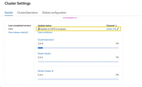 How To Upgrade Openshift Okd Cluster Minor Version Computingforgeeks