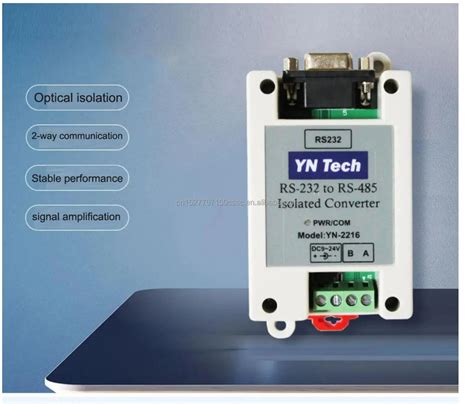 Isolated Active Rs232 To Rs485 Bidirectional Industrial Converter Lightning Protection 9 24v
