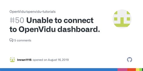 Unable To Connect To Openvidu Dashboard · Issue 50 · Openvidu