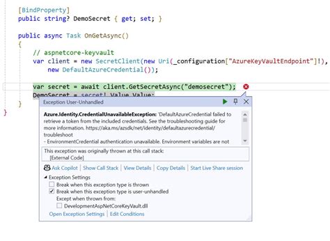 Using Aspnet Core With Azure Key Vault Damien Bowden