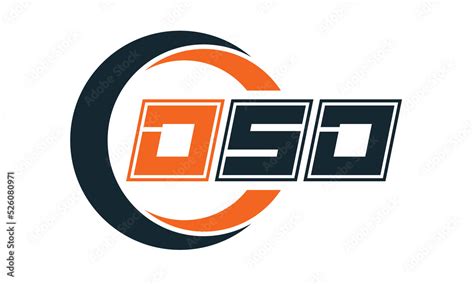 Dsd Three Letter Circle Logo Design Custom Font Logo Vector Template Abstract Logo Word