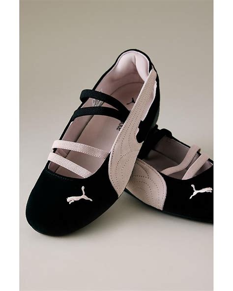 Puma Speedcat Suede Ballet Flats In Black Lyst Uk