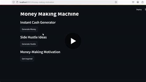 Python Streamlit Uv Moneymaking Automation Tech Coding Summiya