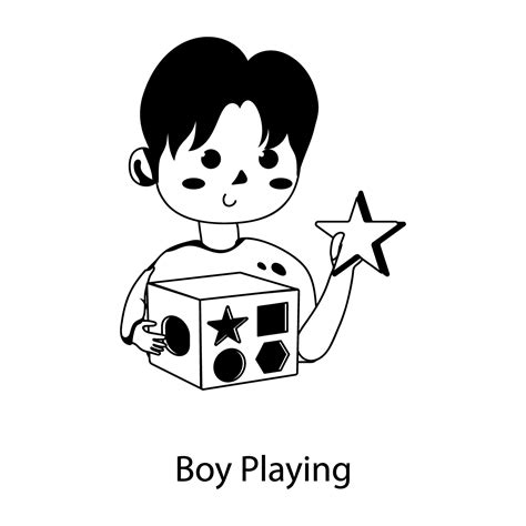 Trendy Boy Playing 36344969 Vector Art At Vecteezy