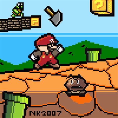Super Mario Bros 1 Pixel Art By Nk2007 On Newgrounds