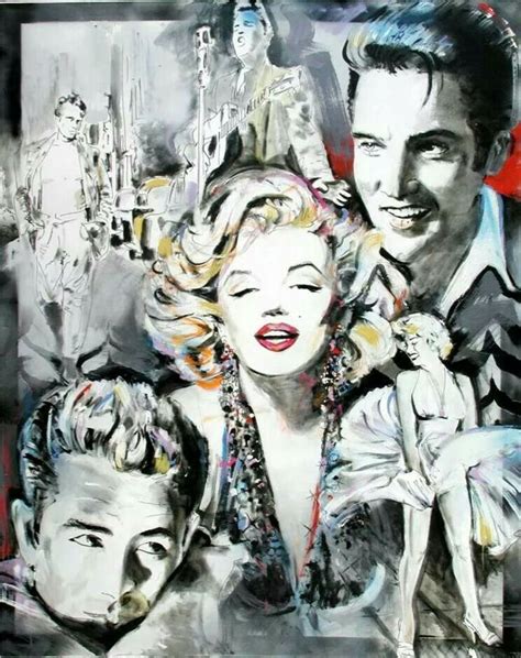 James Dean Marilyn Elvis Bogie Marilyn Monroe Elvis And James Dean