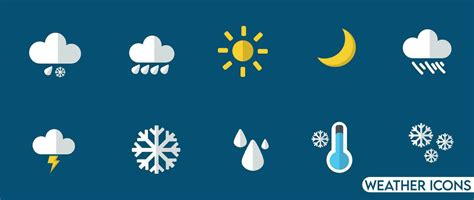 Weather Icon Set Vector Illustration Weather Conditions Icons 36363293