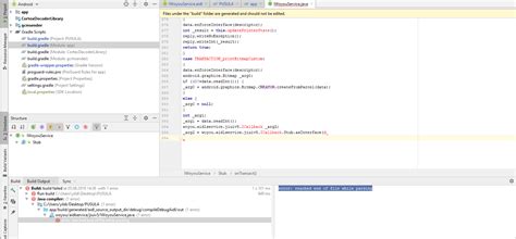 java reached end of file while parsing что значит