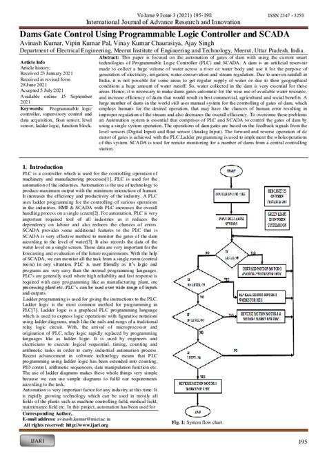 pdf dams gate control using programmable logic controller and scada