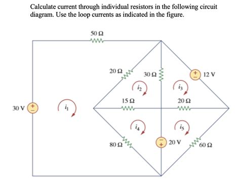solved calculate current through individual resistors in the
