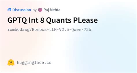 Rombodawg Rombos LLM V2 5 Qwen 72b GPTQ Int 8 Quants PLease