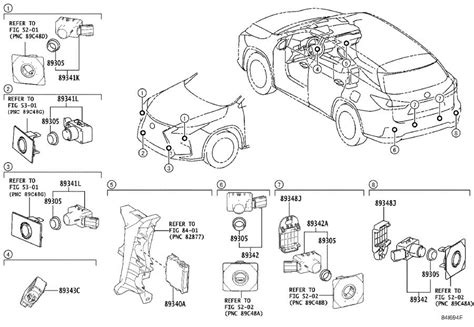 Lexus Rx 450h Parking Aid Sensor Front Rear 8934148040b3 Genuine