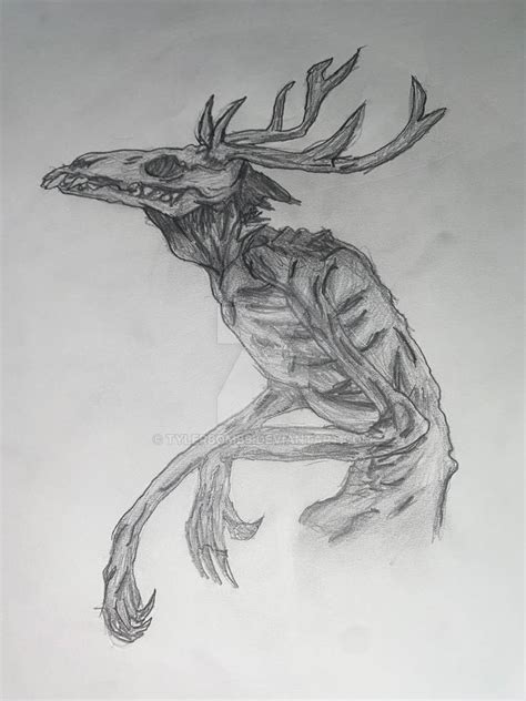 Wendigo Drawing By Tylerbomb9 On Deviantart