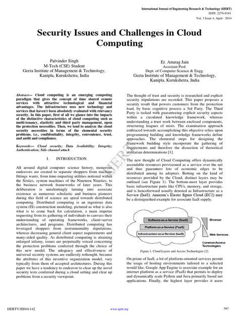 Security Issues And Challenges In Cloud Computing Download Free Pdf Cloud Computing Denial