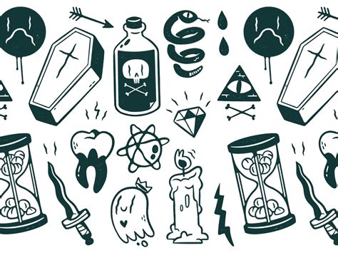 Spooky Tattoo Flash By Jetpacks And Rollerskates On Dribbble
