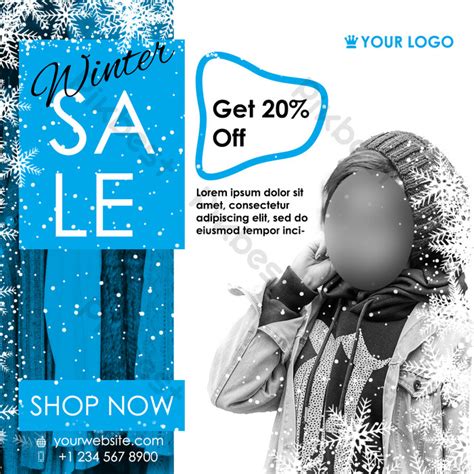 소셜 미디어를위한 겨울 판매 배너 Png Psd 무료 다운로드 Pikbest