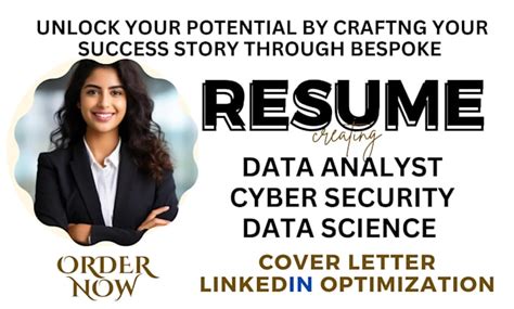 Write A Cyber Security Data Analyst And Data Science Resume And Cover Letter By Mary Aurelia