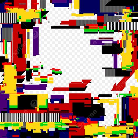 Glitch Border Png Image Gradient Glitch Abstract Border Color Chaos Malfunction Abstract