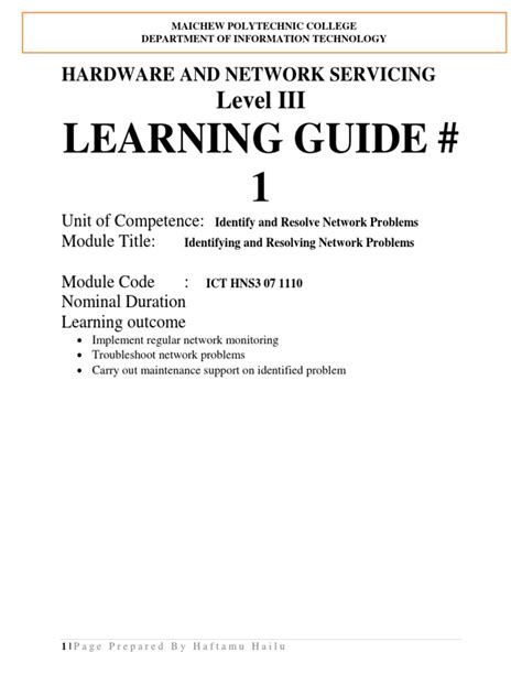 Resolve Network Problems Pdf Computer Network Ip Address