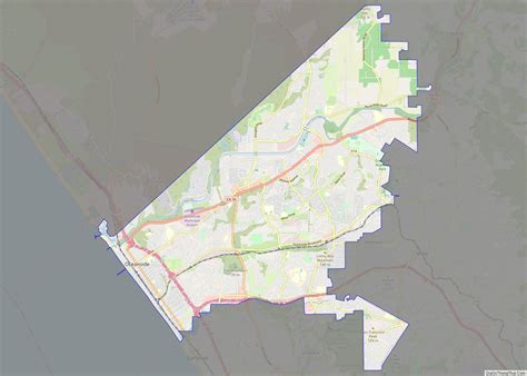 Map Of Oceanside City California Thong Thai Real