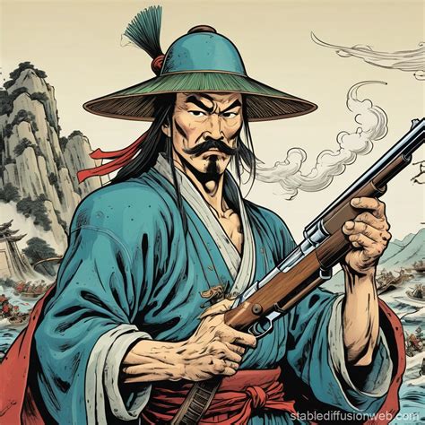 Luigi Mangione In The Style Of Chinese Novel Water Margin Classic Comic