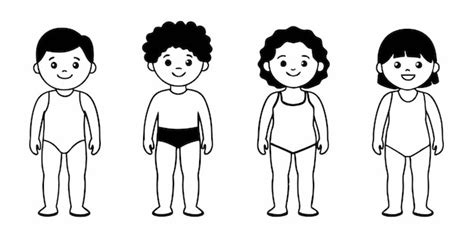Ilustración Multiétnica De Diversos Niños De Dibujos Animados De
