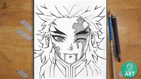 Rengoku Kyojuro Sketchrengoku Pixel Art Grid