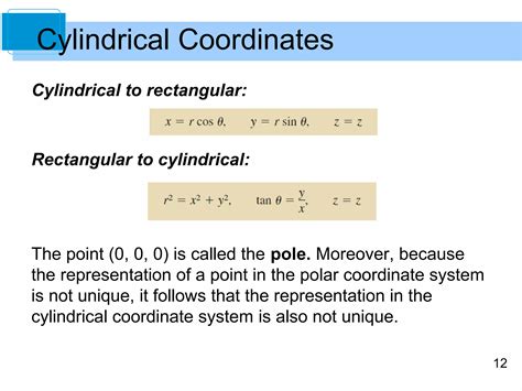 Cylindrical And Spherical Coordinates System Ppt