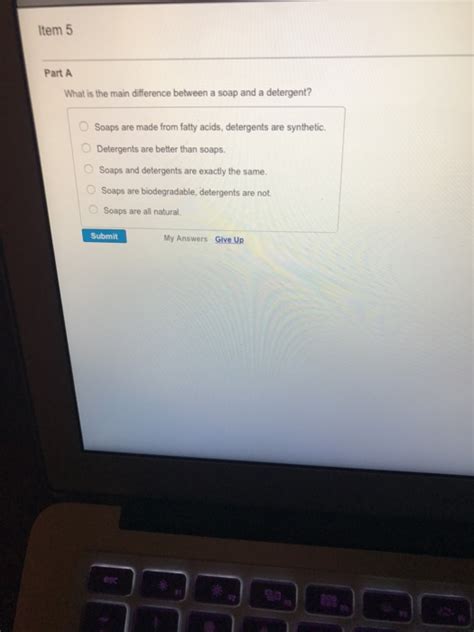 Solved What Is The Main Difference Between A Soap And A Chegg Com