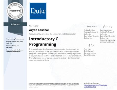 Cprogramming Coursera Professionaldevelopment Aryan Kaushal