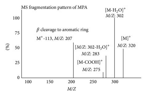 Mass Fragmentation Pattern Of A Dp1 And B Mycophenolic Acid Download Scientific Diagram