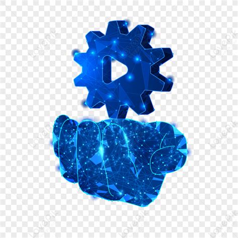 낮은 폴리 와이어 프레임 일러스트 온라인 교육 블루 기어 조명푸른과학 기술 Png 일러스트 무료 다운로드 Lovepik