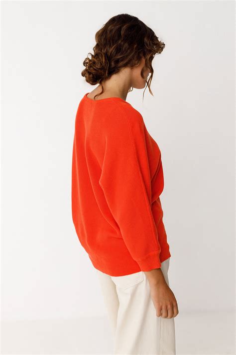 Sweater Naike Woman Orange Gots Cotton Skfk
