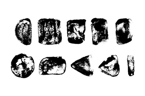 흰색 배경에 격리 된 검은 색 지저분한 수채화 얼룩 수채화 스팟 얼룩 흐림 매끄러운 패치 그런지 컬렉션 일본어와 중국어 서예 벡터 일러스트레이션 개념에 대한 스톡 벡터 아트