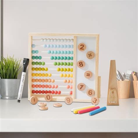 나무 프레임 주판 수학 조작 유치원 학습 장난감 교육용 구슬 계산 장난감 어린이 선물 소년 소녀 학습 및 교육