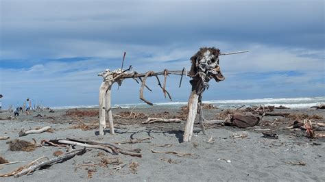 Driftwood Driftwood And Sand Beach Art Festival Hokitika