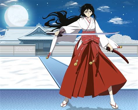 Anime Girl Kimono Sword