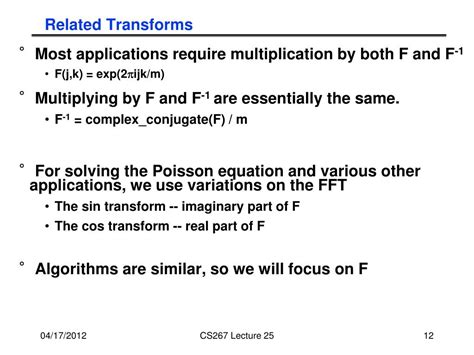 Ppt Parallel Spectral Methods Fast Fourier Transform Ffts With