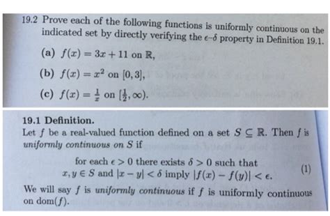 solved prove each of the following functions is uniformly