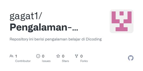 Github Gagat Pengalaman Belajar Repository Ini Berisi Pengalaman Belajar Di Dicoding