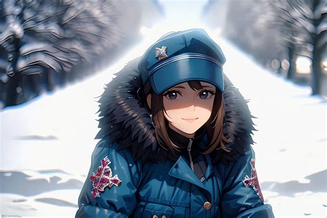 Девушка в зимней куртке и шапке на фоне зимнего парка · бесплатная фотография от Hloramin